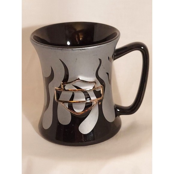 Kitchen | Harley Davidson Black Flame And Grey Coffee Tea Mug Cup With ...